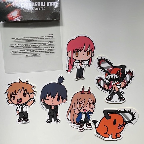 Manga | Design | Chainsaw Man Anime Official Stickers | Poshmark
